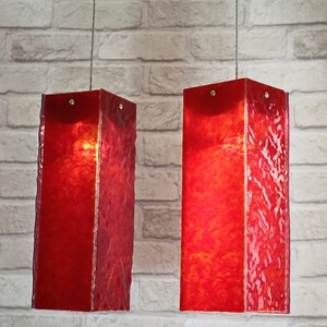 Glass Pendant Lights. Artistic Light - Dark Red/ Red / Warm Yellow ...