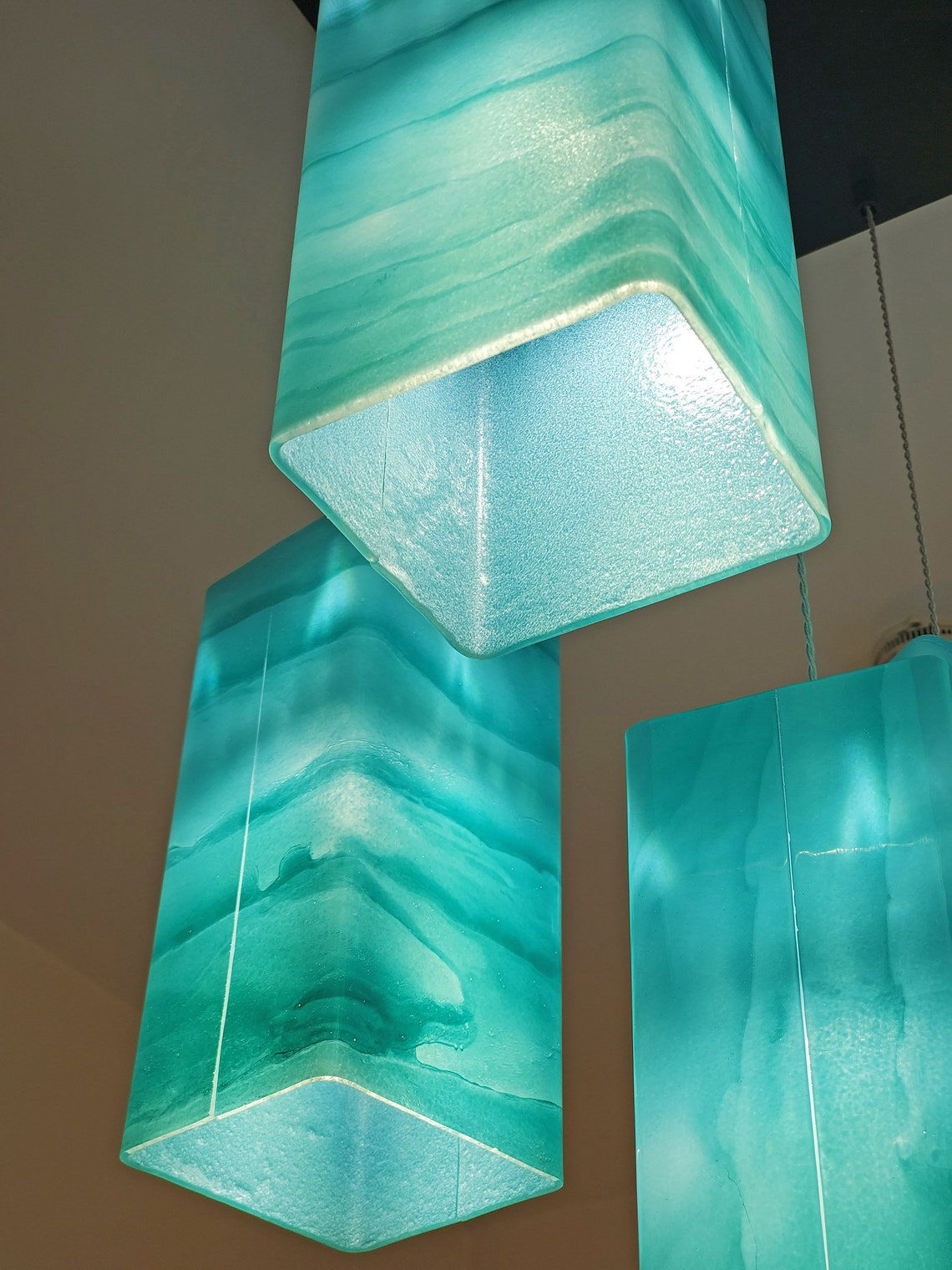 Fused Glass Pendant Lights. Ceiling Lights Pendant Lighting - Etsy UK