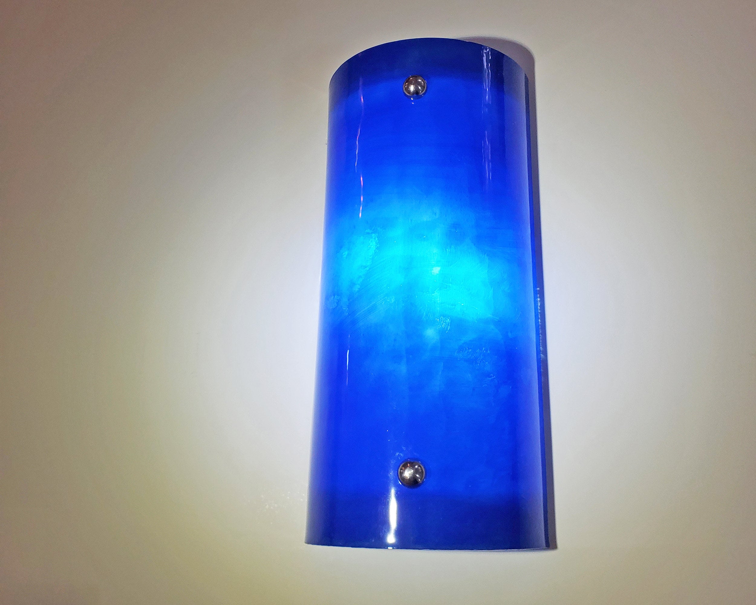 Art Glass Wall Sconce in Organic Blue. Lighting Sconce. Living | Etsy