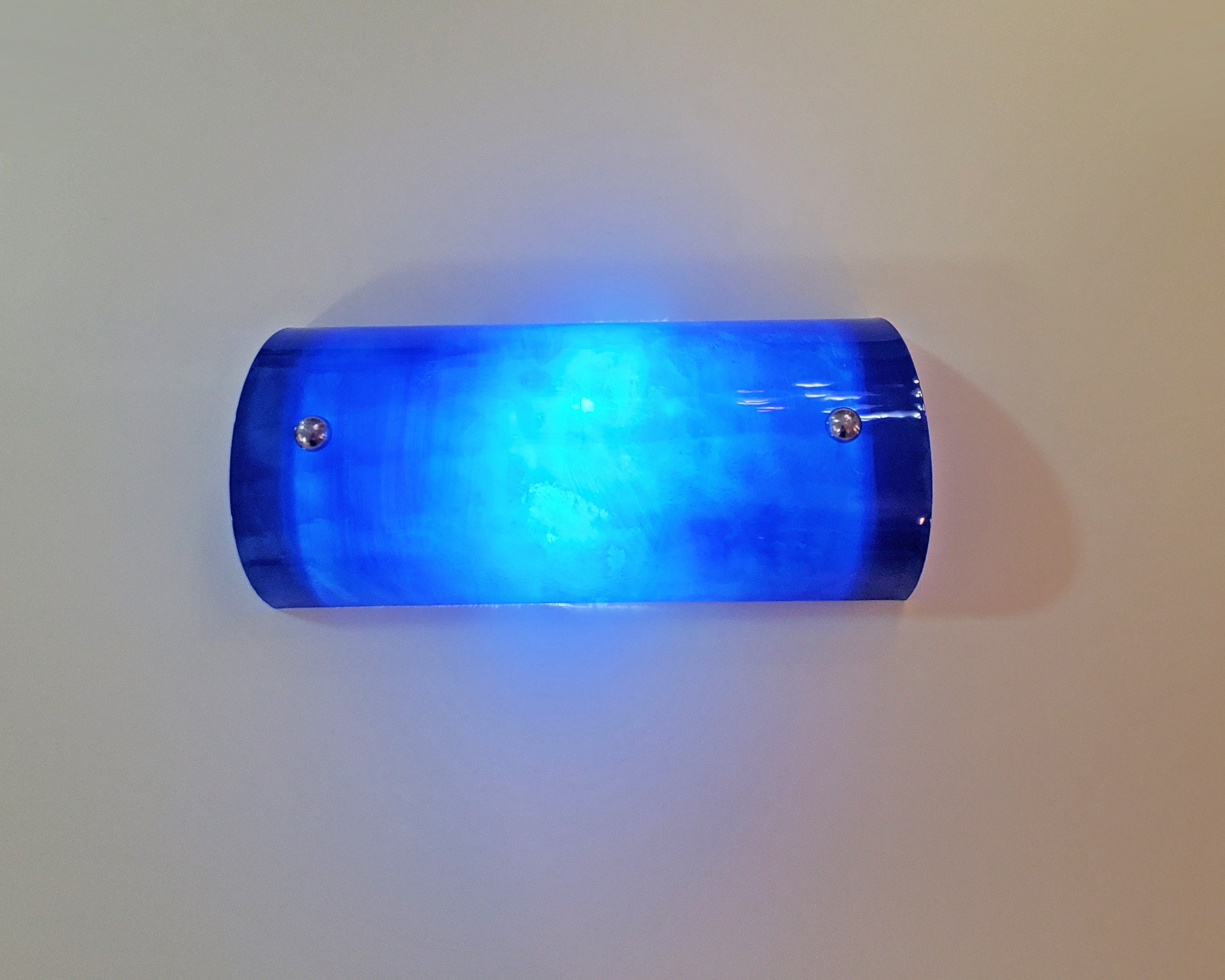 Art Glass Wall Sconce in Organic Blue. Lighting Sconce. Living | Etsy