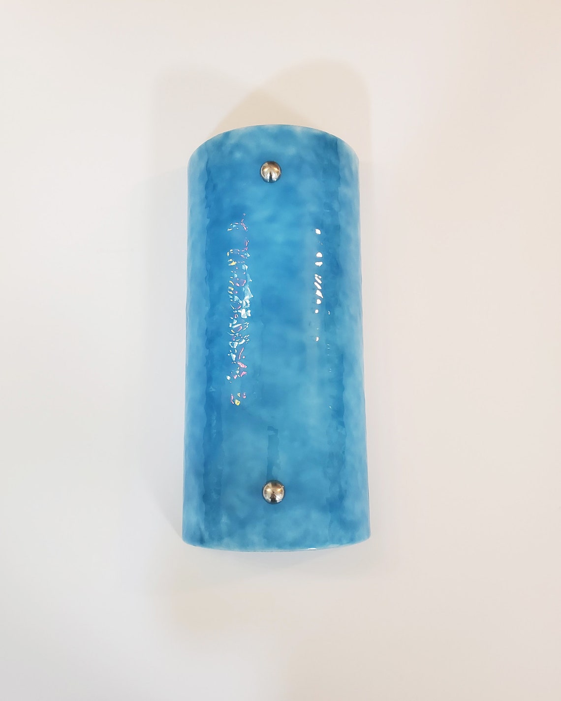 Art Glass Wall Sconce in Sky Blue. Lighting Sconce. Living - Etsy