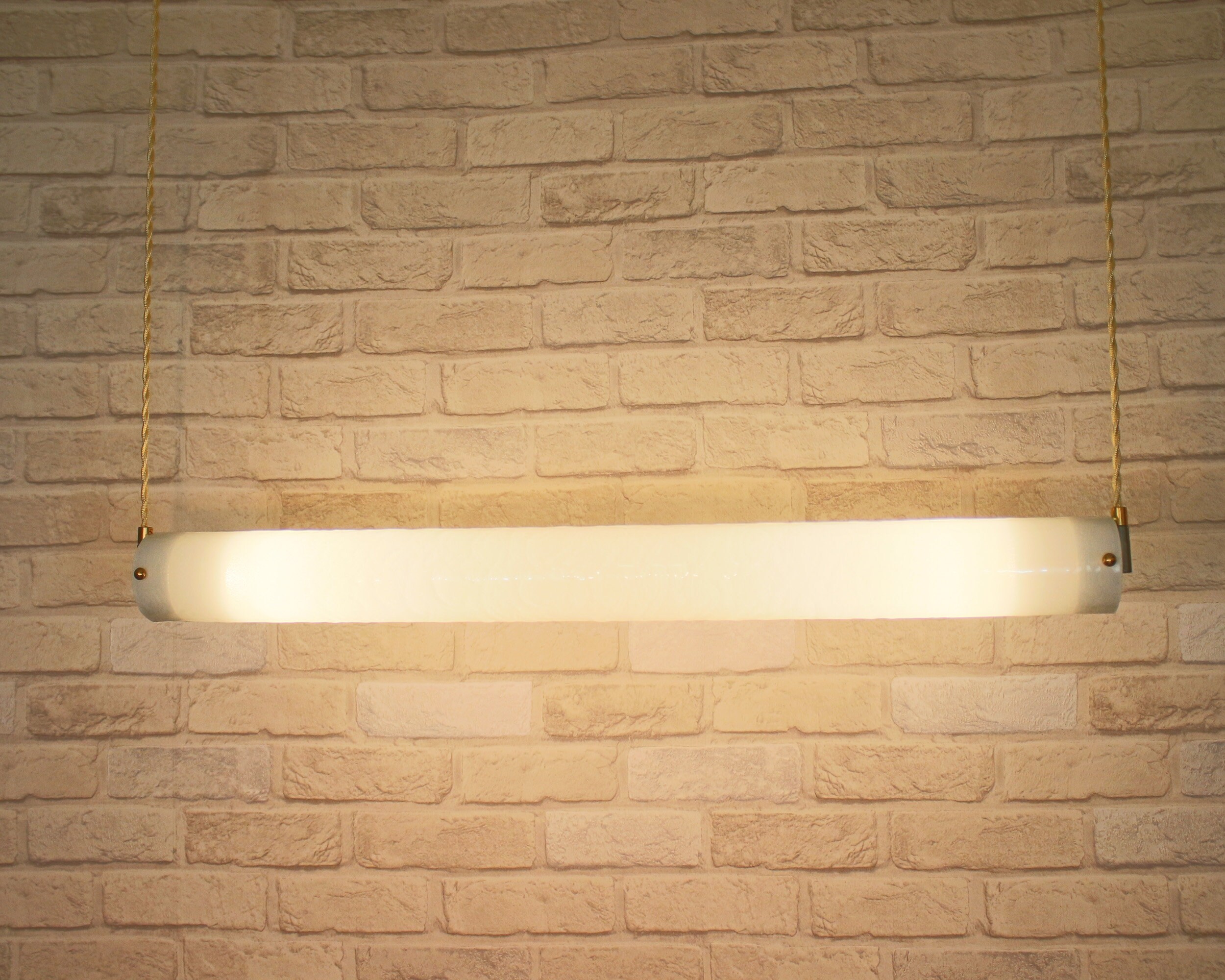 Modern Fused Glass Tube Pendant Lamp. Living Room Bedroom | Etsy