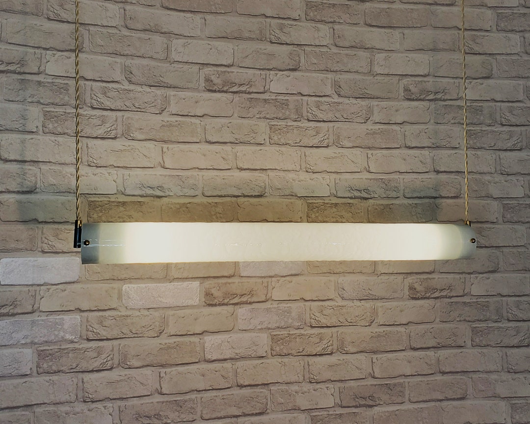 Modern Fused Glass Tube Pendant Lamp. Living Room, Bedroom, Dining ...