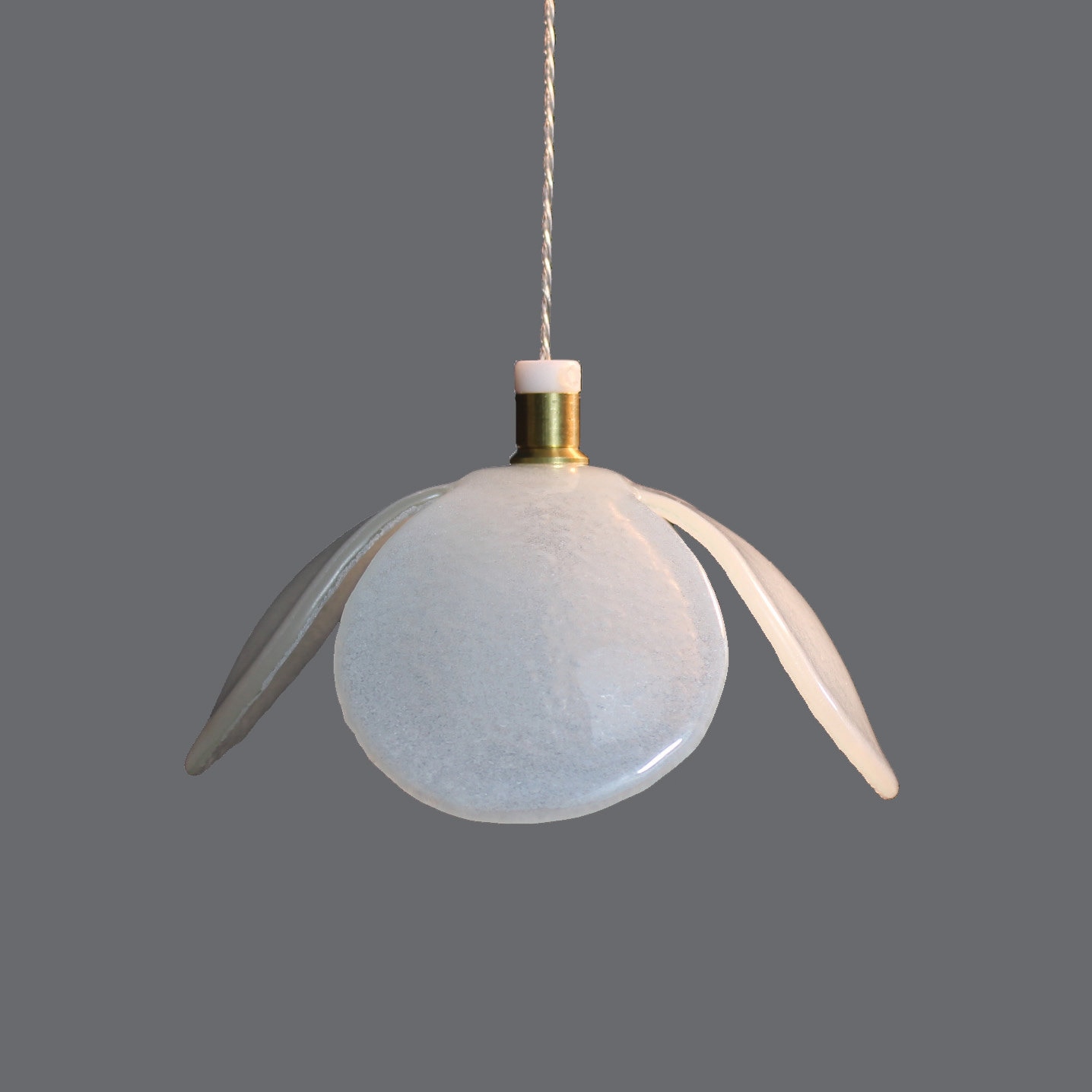 Chandelier With Multiple Art Glass Flower Shaped Pendant Lights. Flower ...