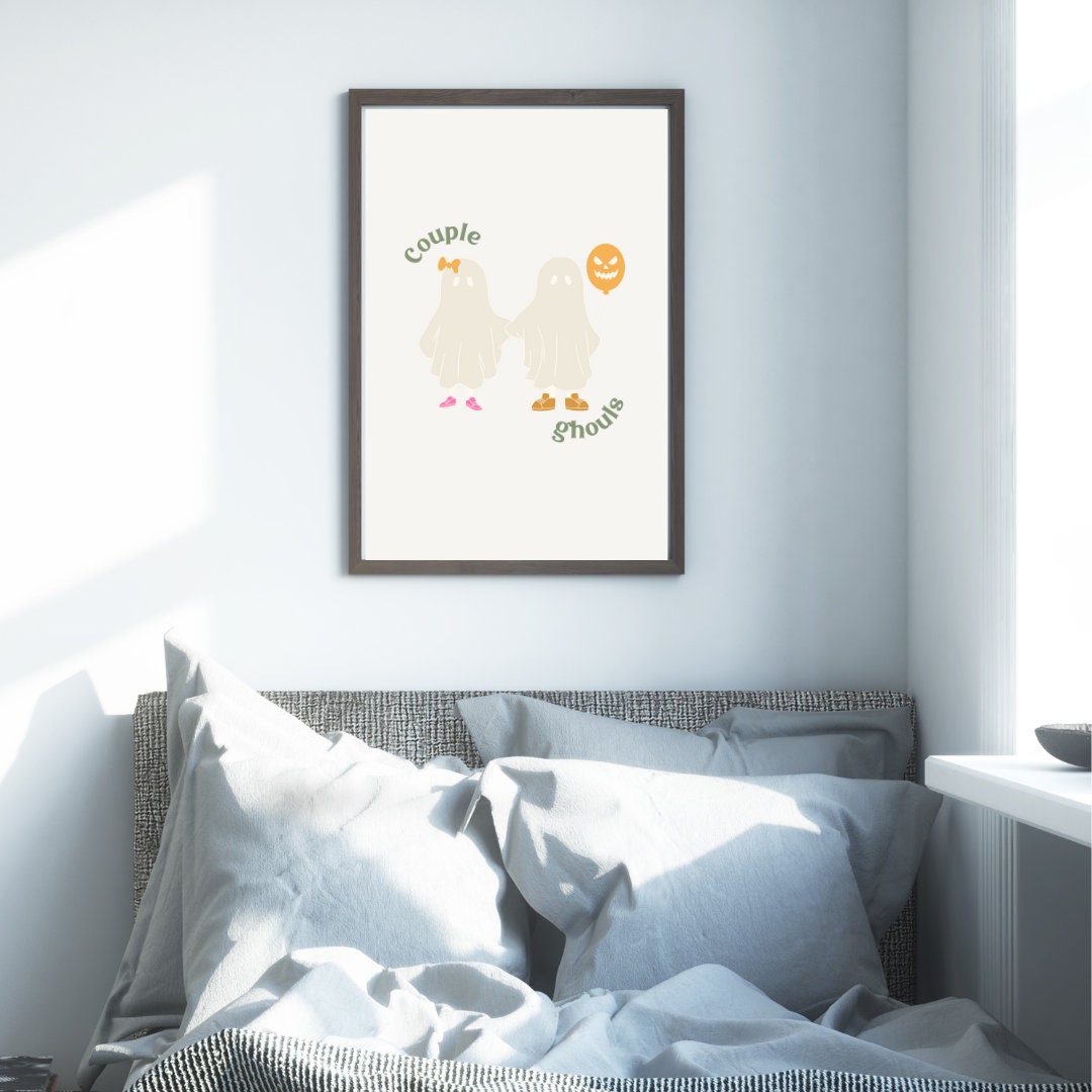 COUPLE GHOULS! Halloween Printable Digital Download Poster, Ghosts ...