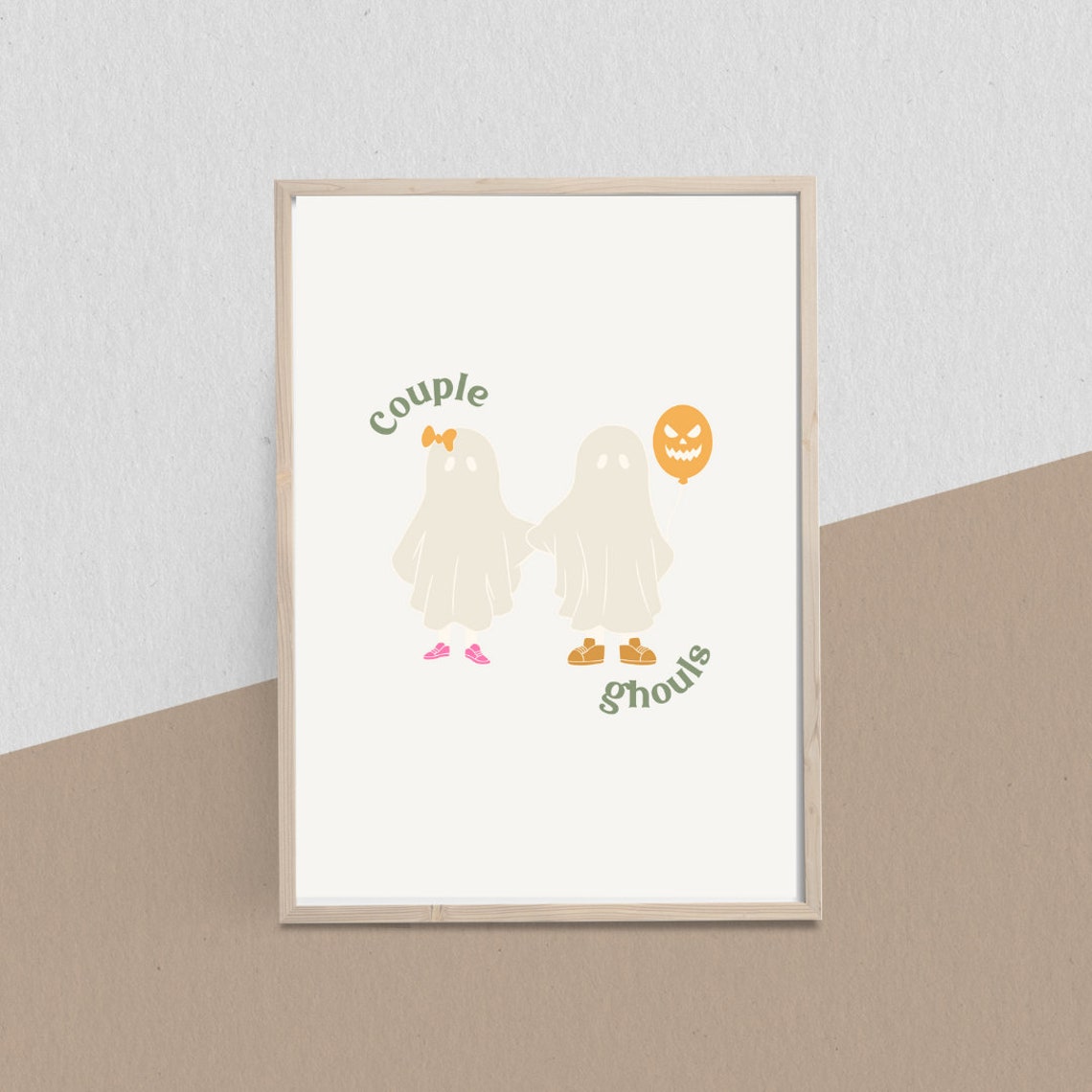 COUPLE GHOULS! Halloween Printable Digital Download Poster, Ghosts ...