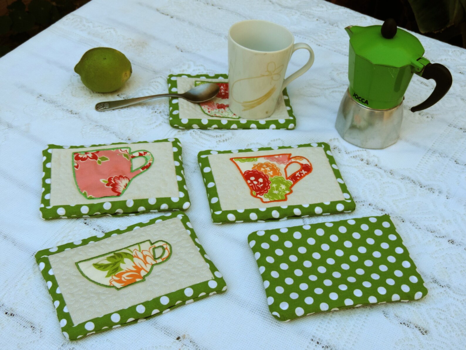 In the Hoop Mug Rug 3 Different Designs in the Hoop - Etsy