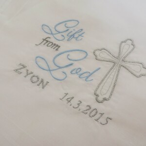 Baptism Embroidery Design, Gift From God Embroidery Design, Cross ...