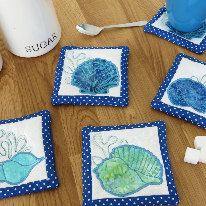 Seashell Coasters - Etsy