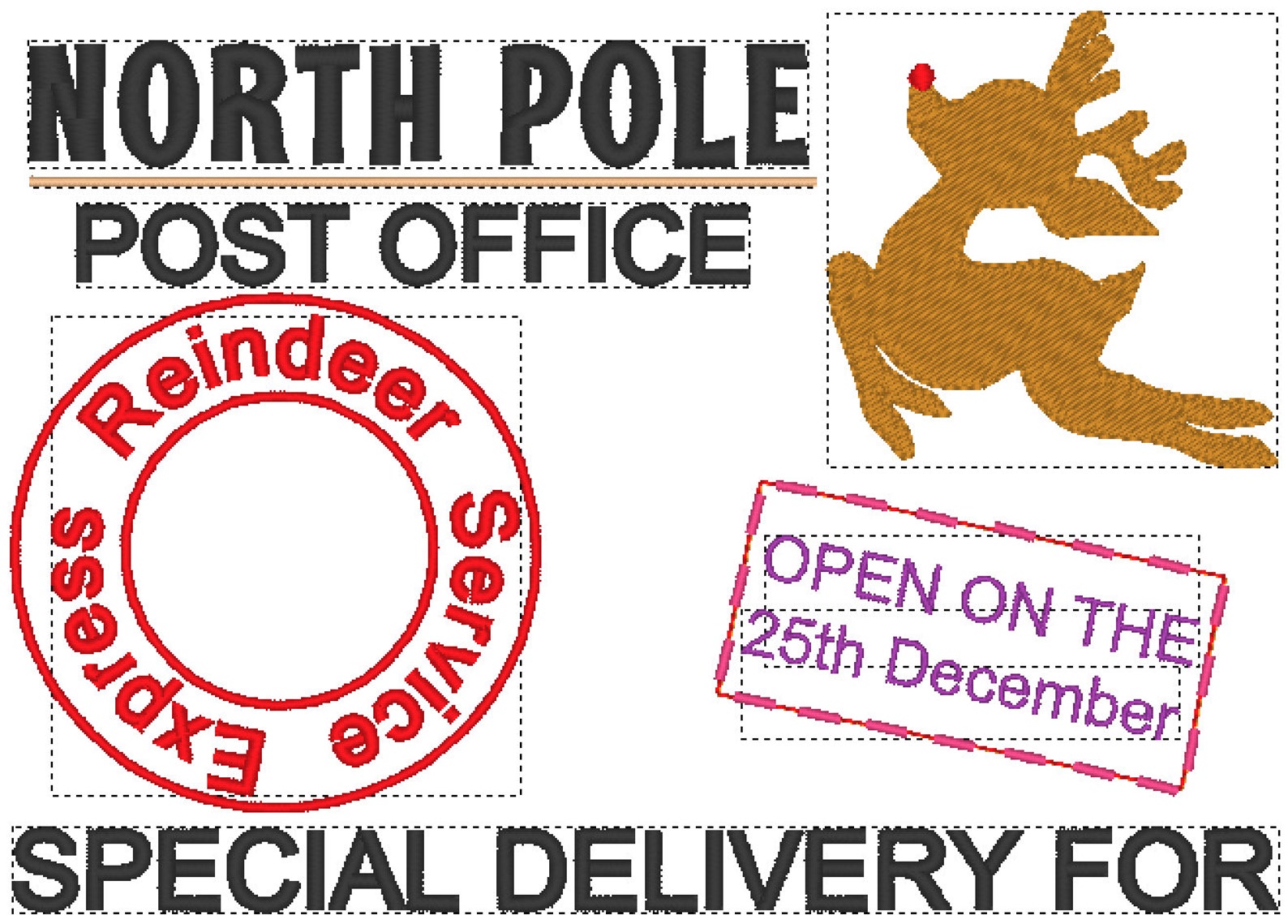 Santa Sack Embroidery Design, Christmas Embroidery Design, North Pole ...