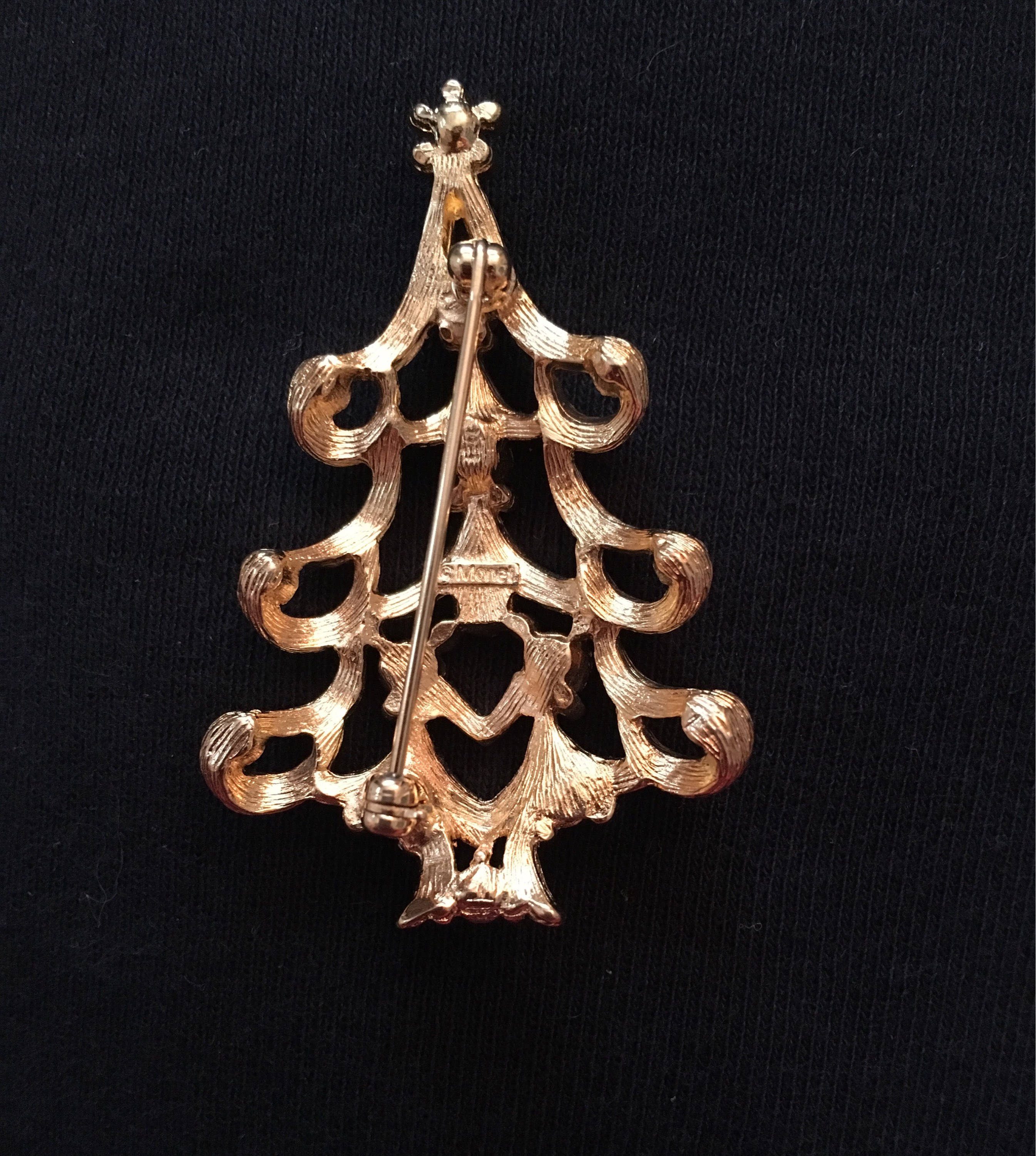 Monet Christmas Tree Brooch / Pin - Etsy Canada