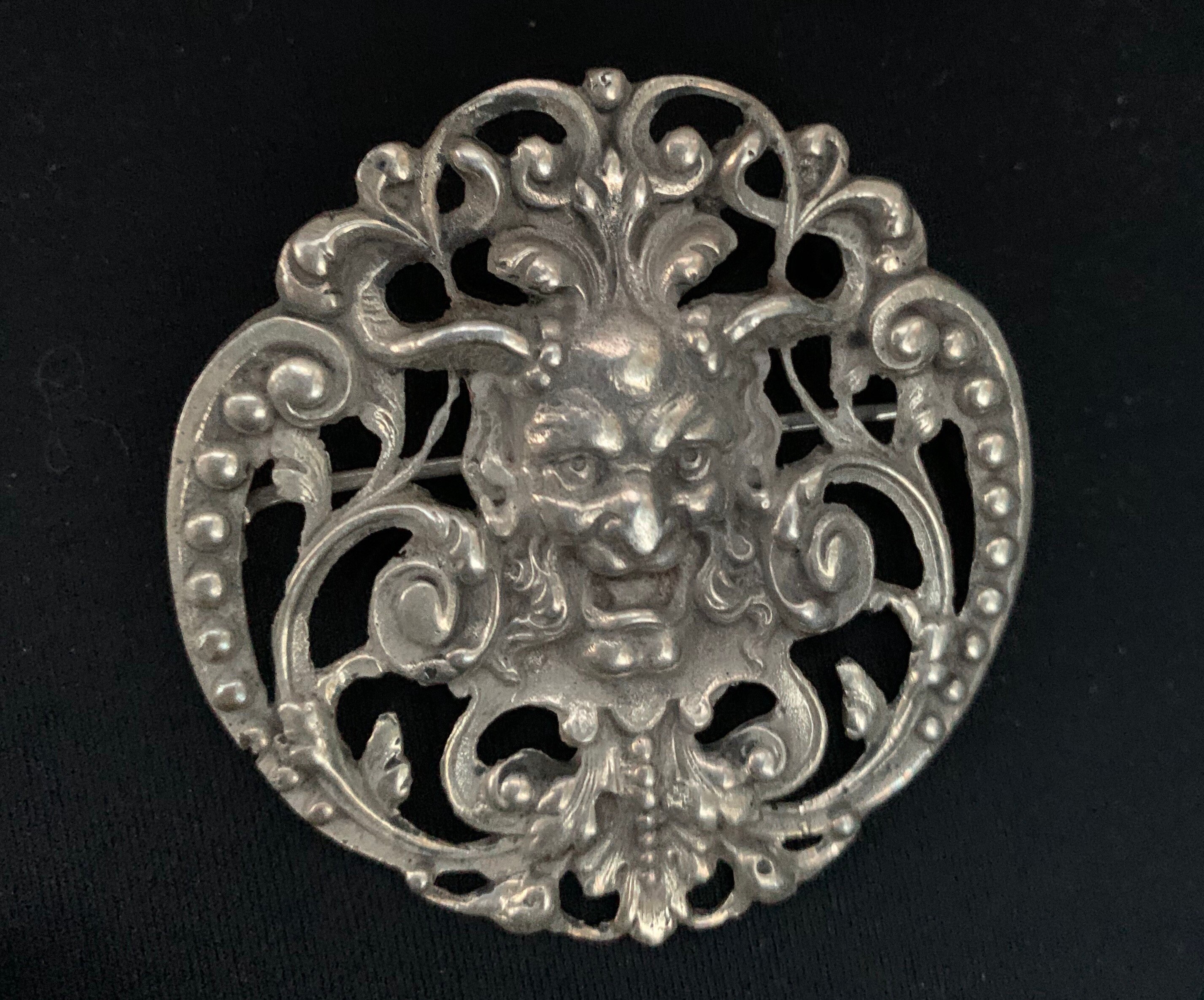 Victorian Silver Devil Brooch / Pin and Coordinating Earrings - Etsy