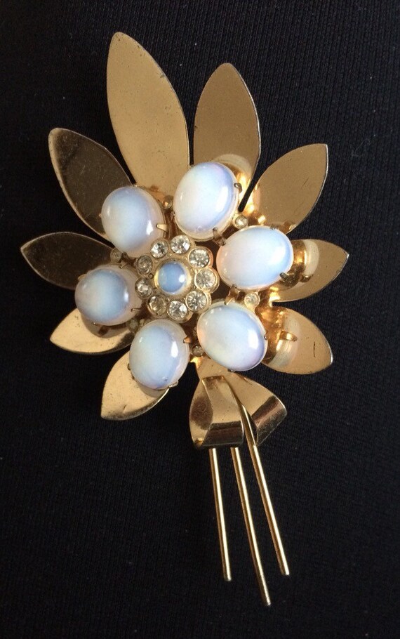 sterling coro pin - Gem