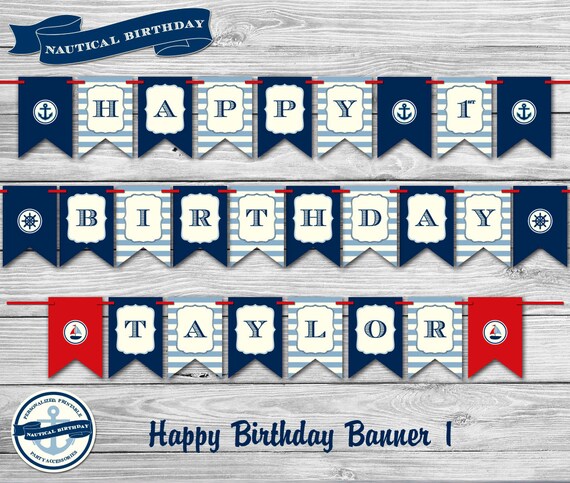 Nautical Birthday Banner