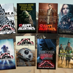 Star Wars Valentine's Day Printable Personalized Cards / - Etsy Canada