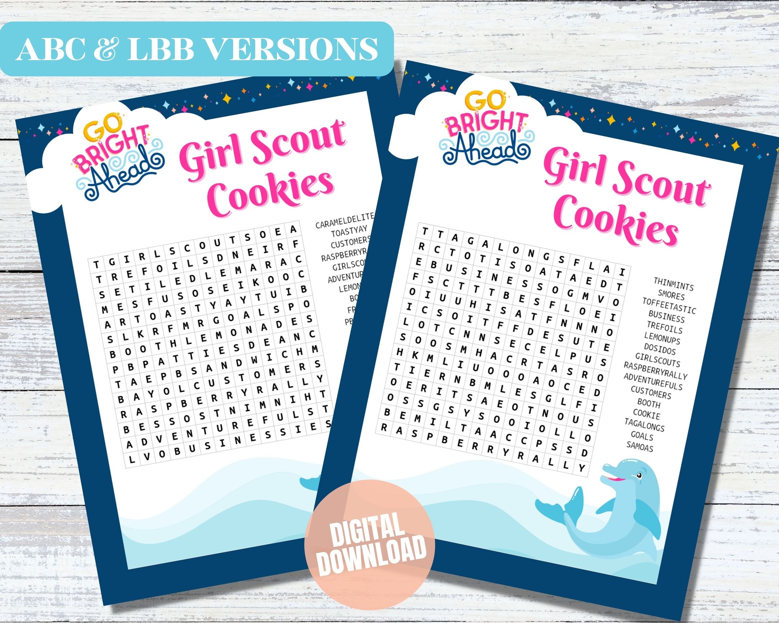 Girl Scout Cookie Word Search