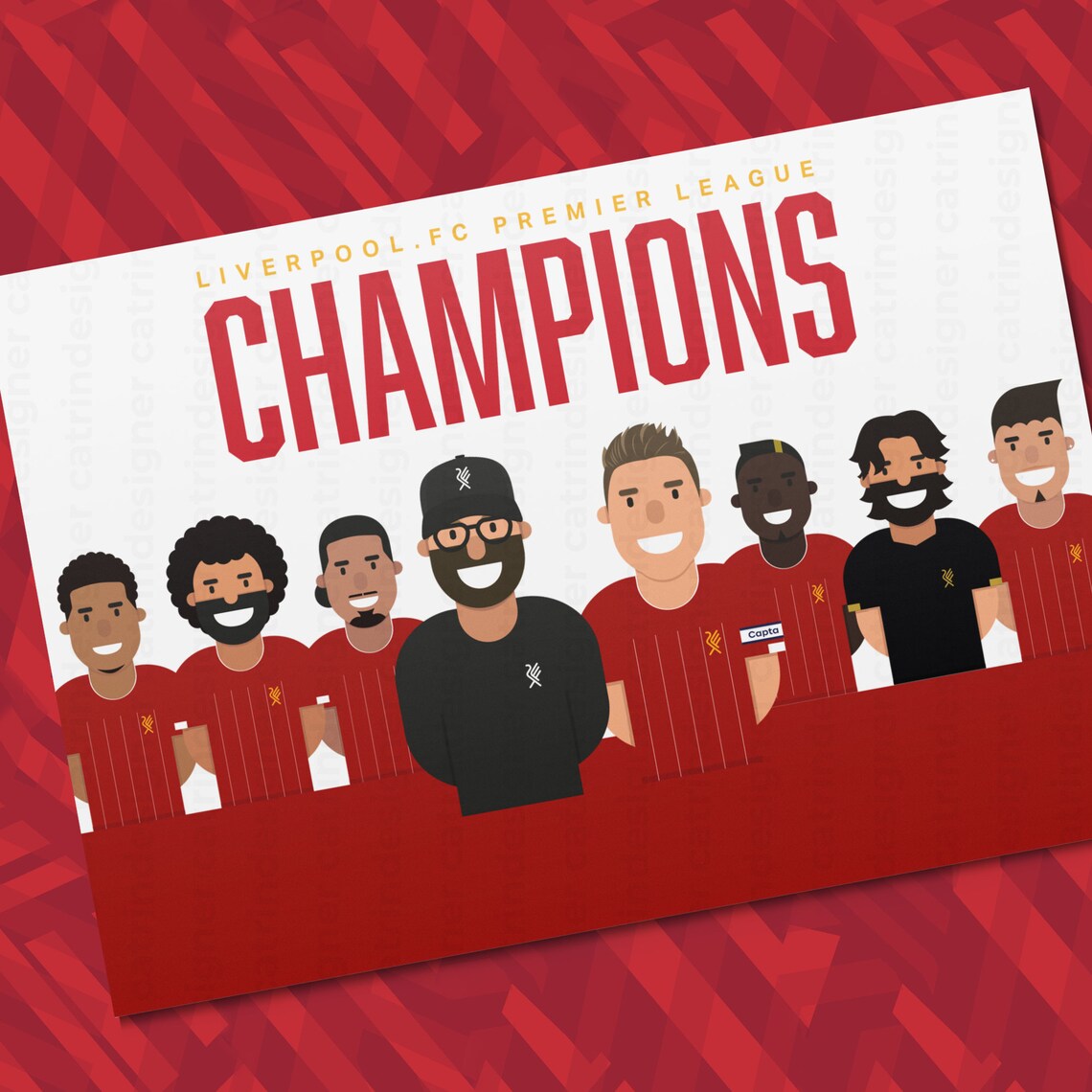 Liverpool Premier League Champions A4 A3 Cartel Liverpool - Etsy España