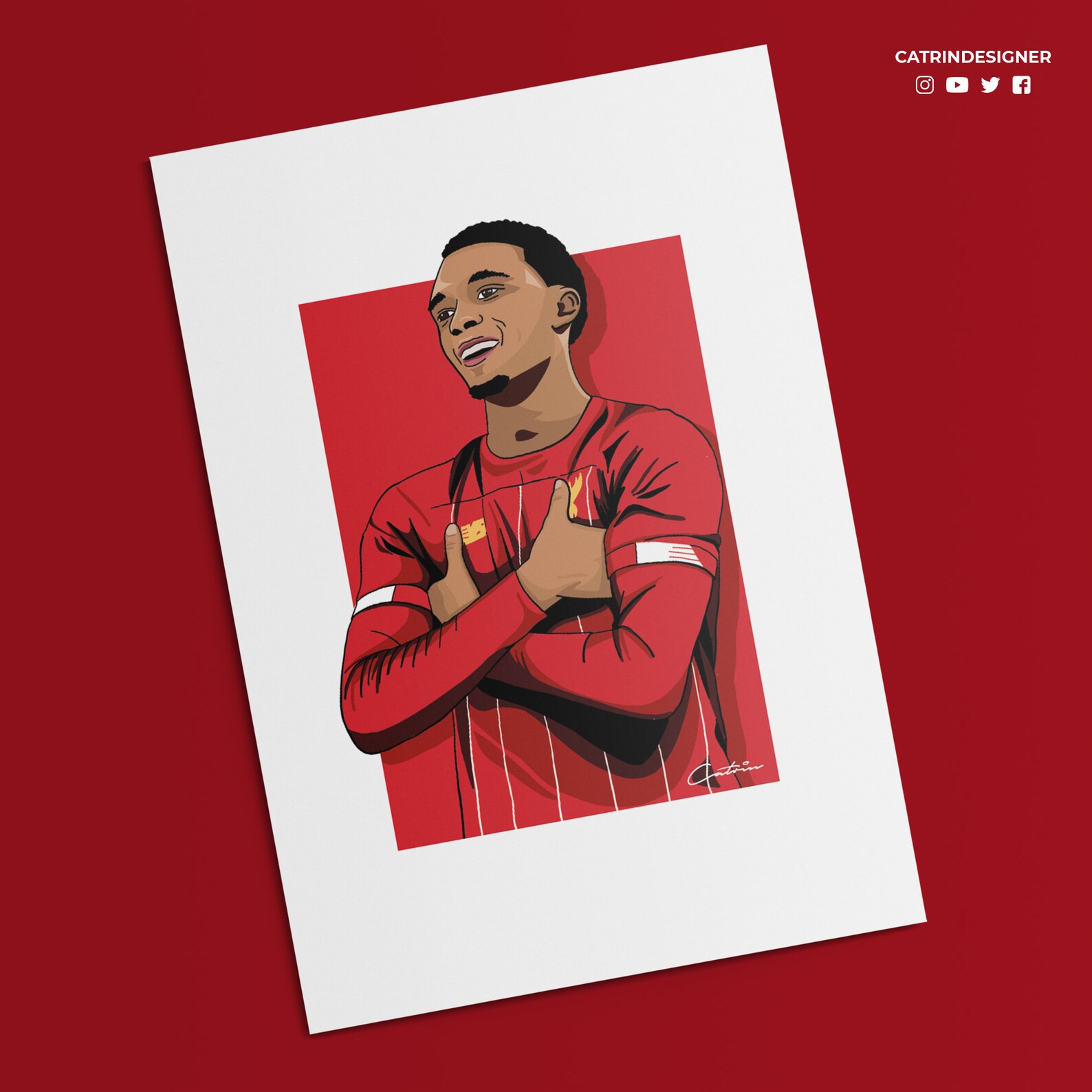Trent Alexander-arnold Illustration A4 Poster Liverpool FC. | Etsy