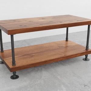 Industrial Pipe and Wood Coffee Table || Rustic Coffee Table ...