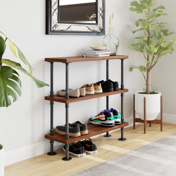 Industrial Pipe Shoe Rack - Etsy
