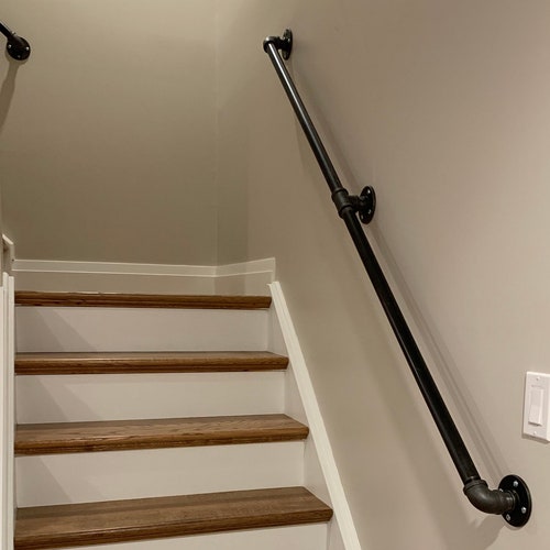 Industrial Pipe Railing Rustic Industrial Handrail Metal - Etsy Canada