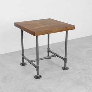 Industrial Pipe and Wood Side Table || Modern Industrial End Table ...