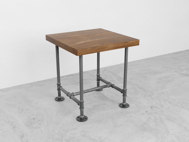 Industrial Pipe and Wood Side Table || Modern Industrial End Table ...