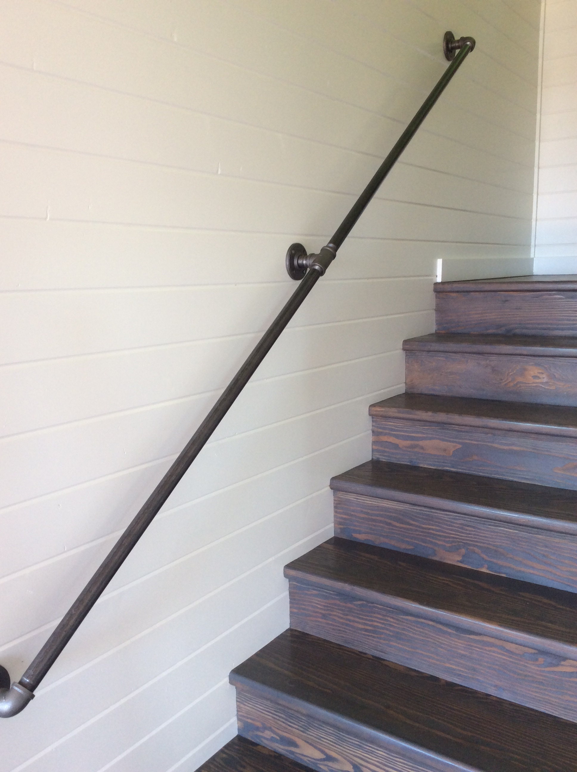 Home & Hobby Home Improvement Industrial Pipe Handrail for Stairs Easy ...