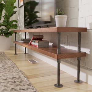 Industrial Pipe and Wood TV Stand || Media Console || Entertainment ...