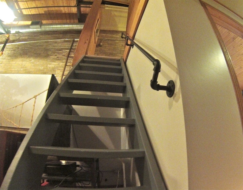 Industrial Pipe Railing Rustic Industrial Handrail Metal | Etsy