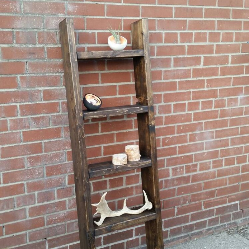 Rustic Ladder Shelf - Etsy
