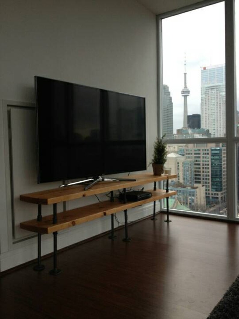 Industrial Pipe and Wood TV Stand Entertainment Unit - Etsy