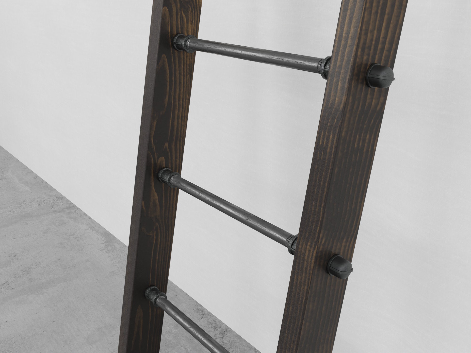 FREE SHIPPING Industrial Pipe and Wood Blanket Ladder - Etsy Canada