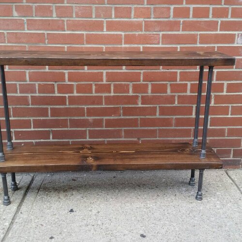 Wood and Pipe Console Table Rustic Console Table - Etsy