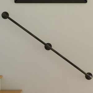 Industrial Pipe Railing || Rustic Industrial Handrail || Metal Stair ...