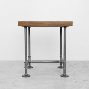 Industrial Pipe and Wood Side Table || Modern Industrial End Table ...