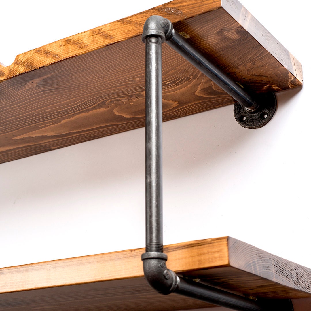 Rustic Industrial TV Stand Pipe Wall Shelf Entertainment - Etsy Canada