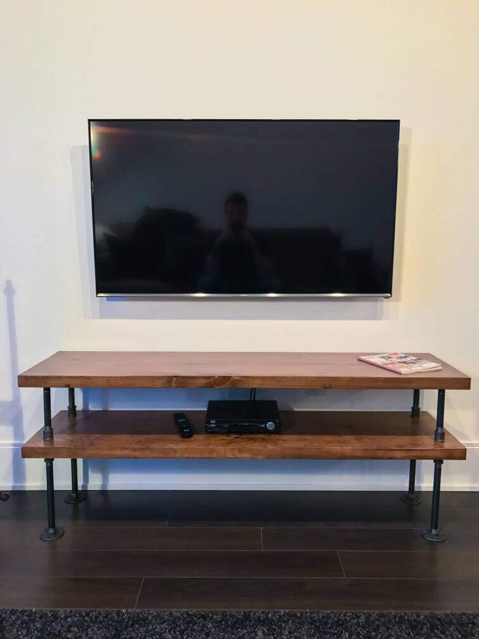 Industrial Pipe and wood TV stand Media console | Etsy