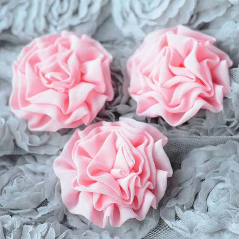 Pink Chiffon Flower - Etsy