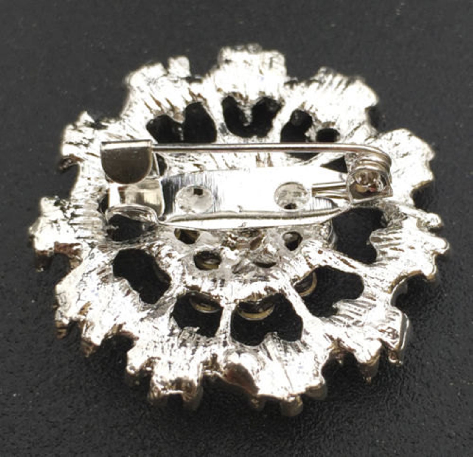 24 Silver Rhinestone Brooch Crystal Brooch Wedding Brooch - Etsy