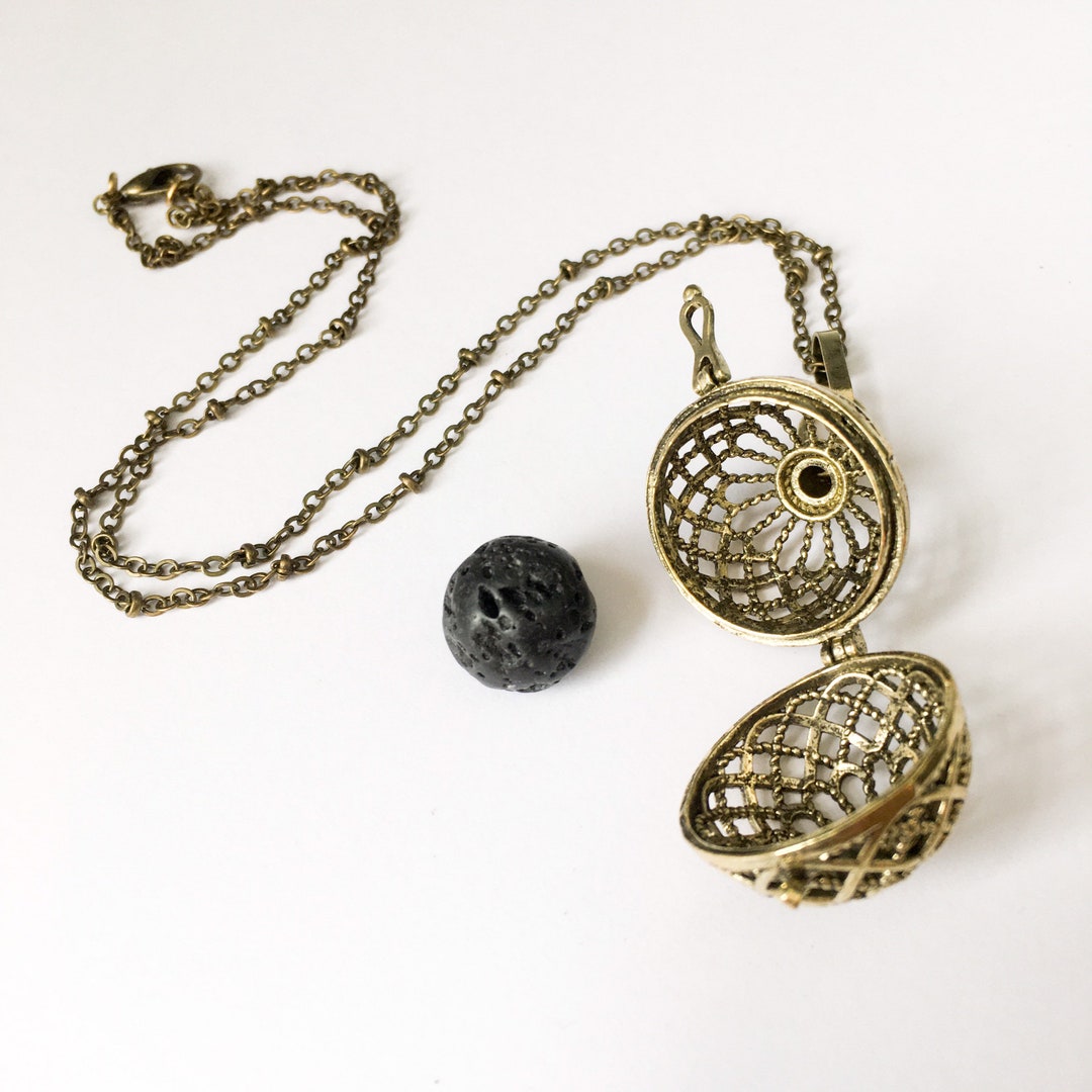 Diffuser Necklace. Lava Stone Necklace. Bronze Necklace. Satellite ...
