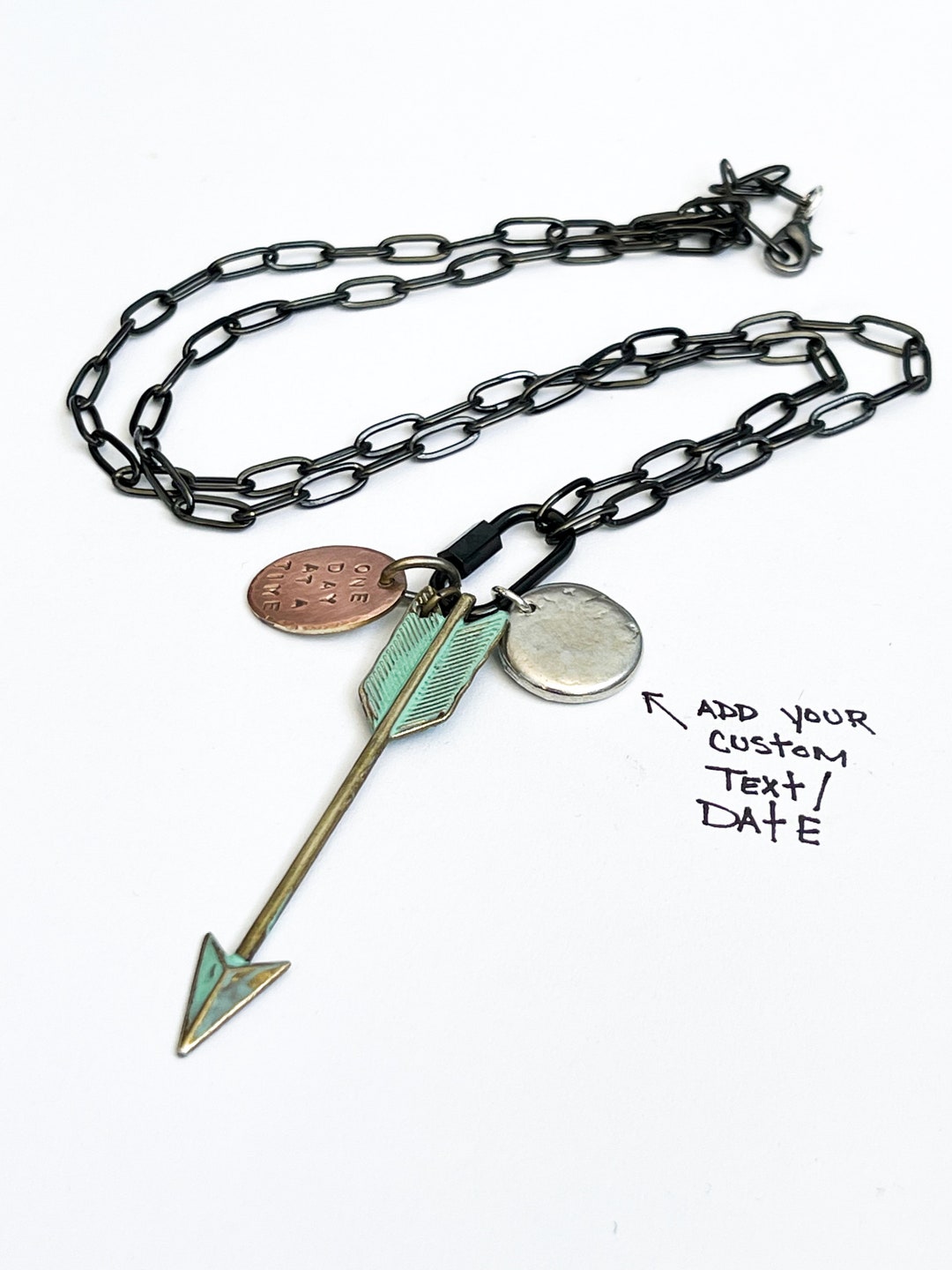 Sobriety Necklace.mixed Metal. AA Necklace. Serenity. Courage. Wisdom ...