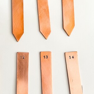 Centerpiece Table Marker. Wedding Reception. Copper Plant Marker. Hand ...