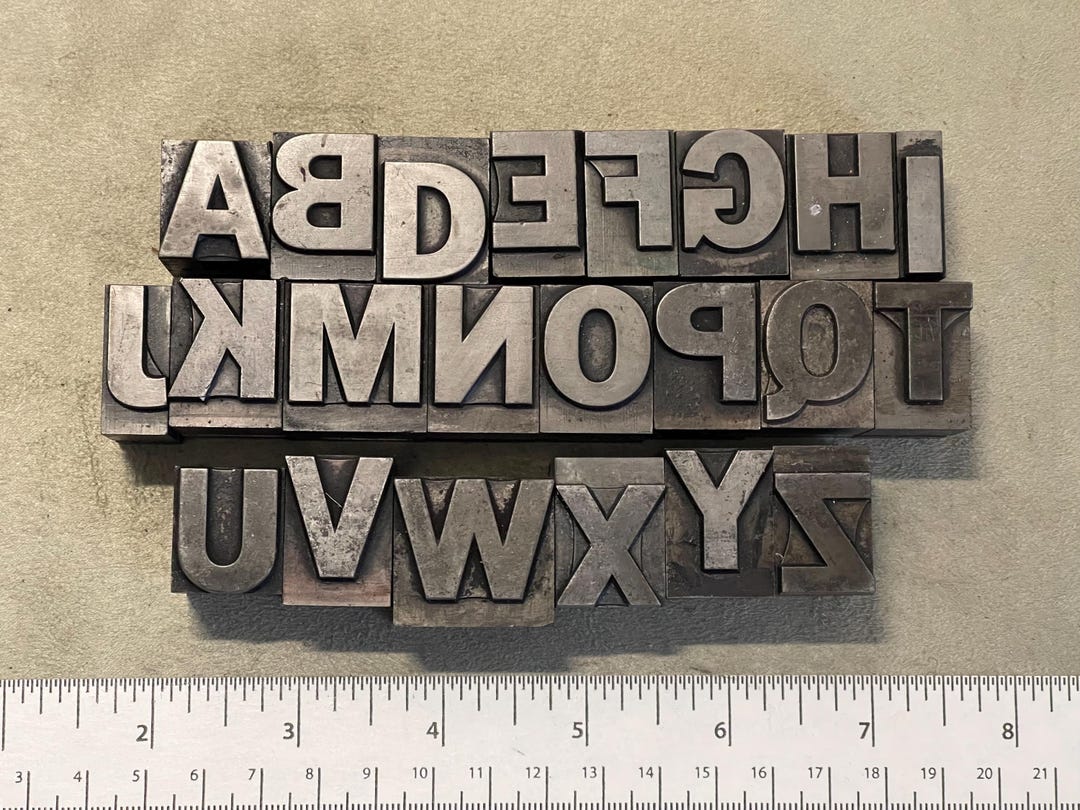 Vintage Letterpress Alphabet . . Vintage Tools Supples Printmaking ...