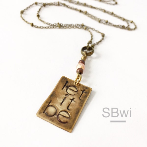 Let It Be Necklace - Etsy