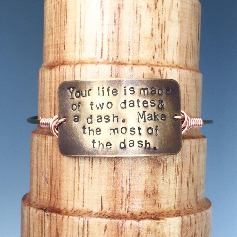 Personalized Bronze Bracelet. Your Life is Made up of Two | Etsy