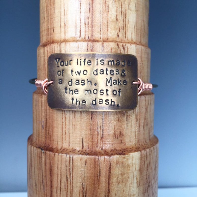 Personalized Bronze Bracelet. Your Life is Made up of Two | Etsy