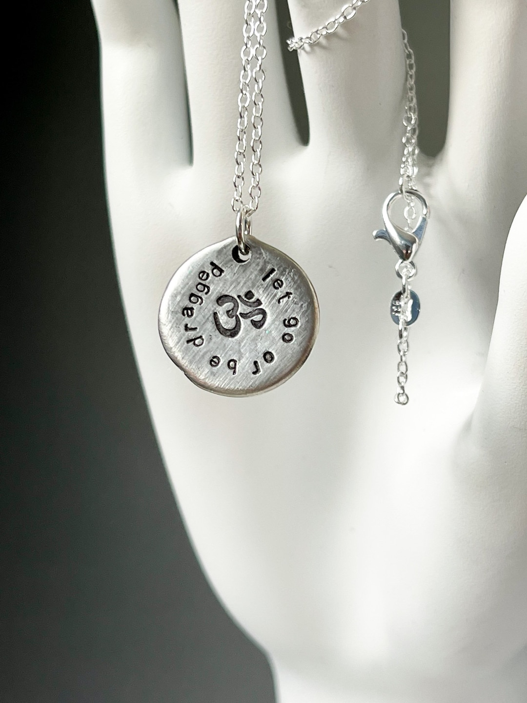 Silver Coin Necklace. Let Go or Be Dragged. Zen Proverb. Silver ...