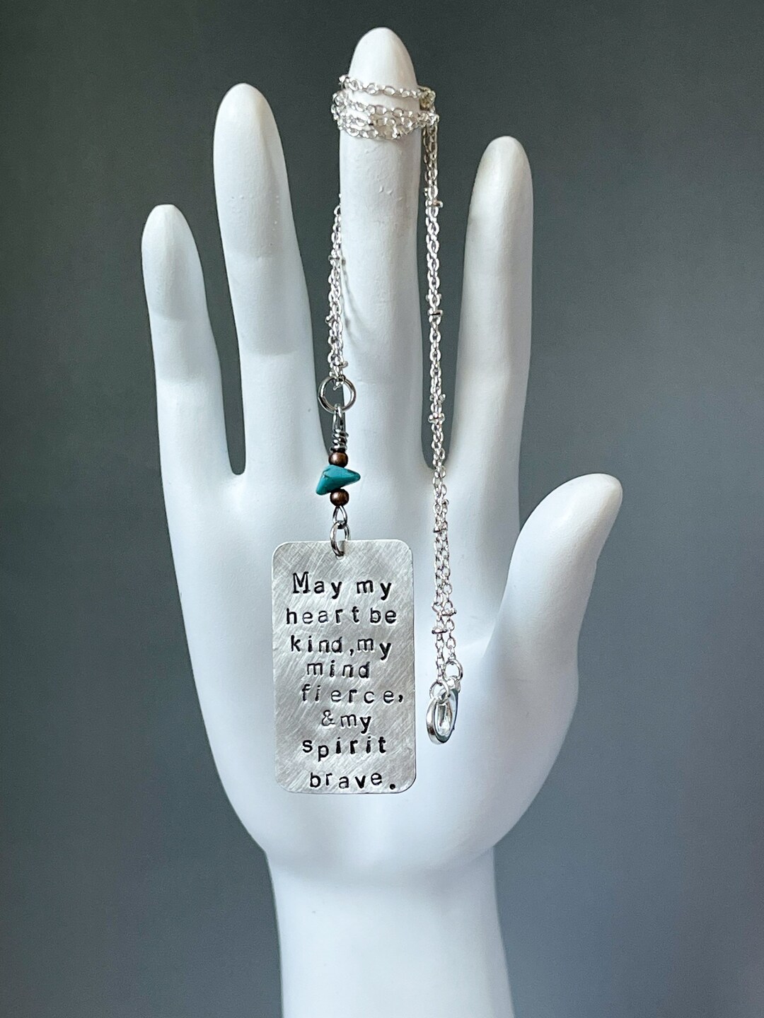 May My Heart Be Kind, My Mind Fierce, and My Spirit Brave Necklace With ...