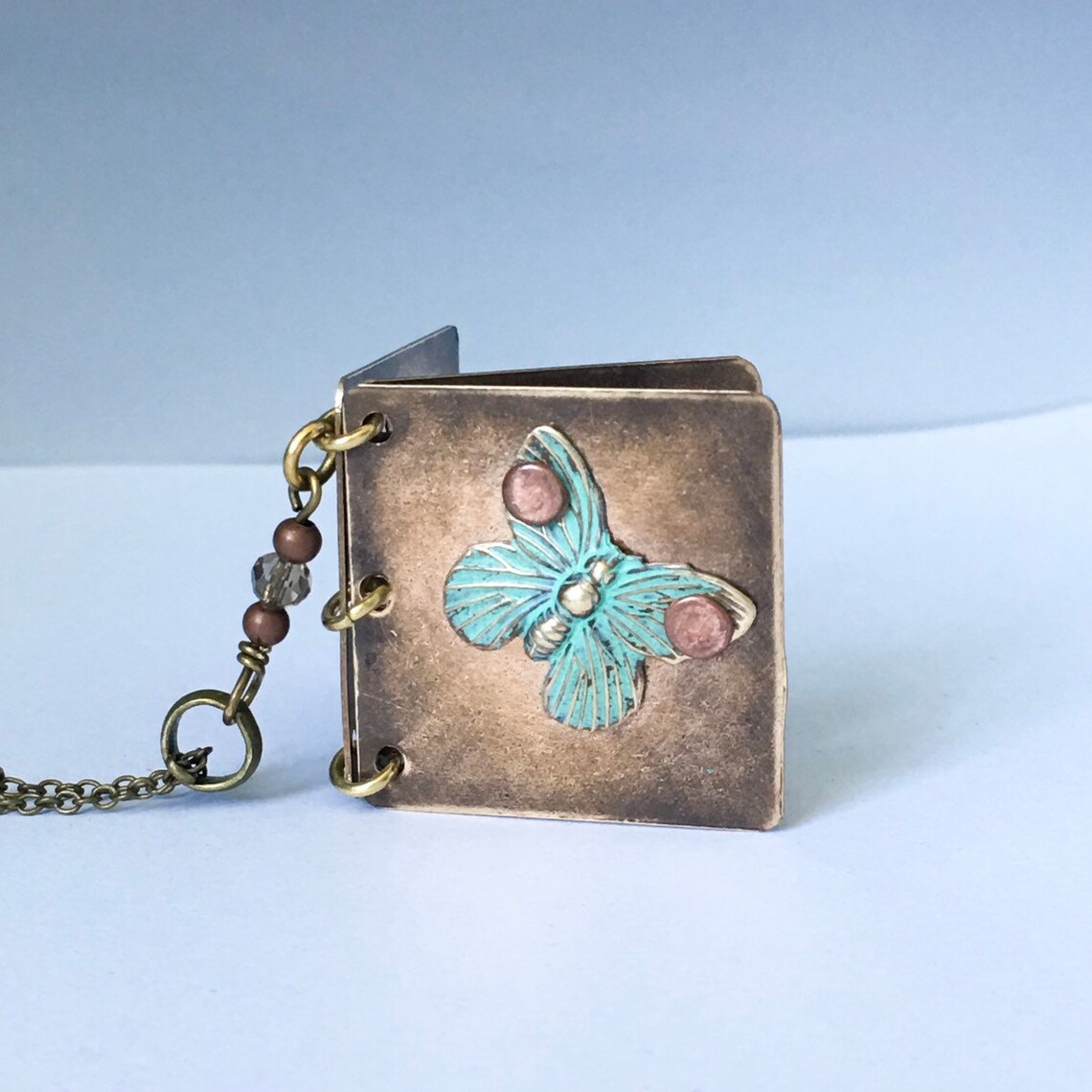 Custom Book Necklace. Keepsake Necklace. Personalized Words. | Etsy